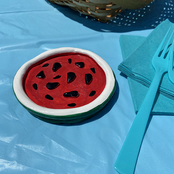 Watermelon Plate - Creating With Clay